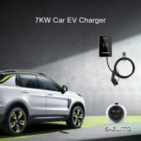 China SAE J1772 Wall Mounted EV Charging Station 7KW AC Wall Box Charger with IP65 Protection for sale