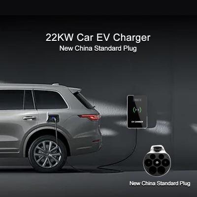 China IP54 IK10 22KW 3 Phase AC EV Charger GB/T Wallbox Fast Car Charger for sale