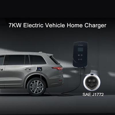 China 7KW 3 Phase J1772 Electric Vehicle Home Charger Wallbox IP65 EV Charging Station for sale