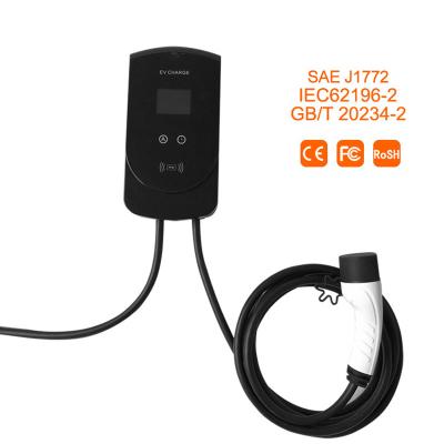 China GB/T 7KW AC EV Charger 16A SAE J1772 Wallbox OCPP1.6 IP55 Home Charging Station for sale