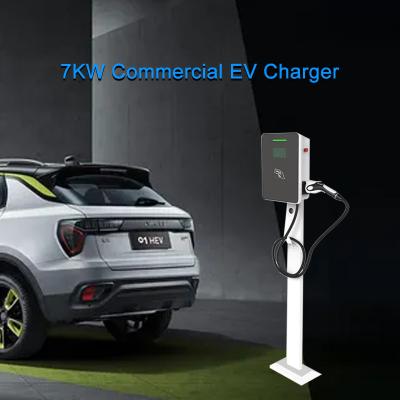 China 7kW CE Commercial EV Charger IP55 Smart Cloud Fast Charging Station for Residential Parking Lots for sale