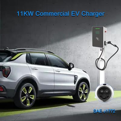 China Three Phase Commercial EV Charger Single Phase SAE J1772 11KW for sale