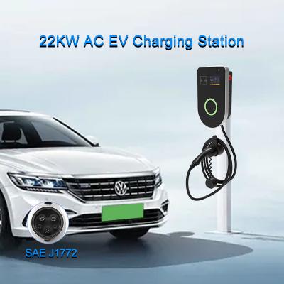 China SAE J1772 AC EV Charging Station 22kW 32A Smart Electric Car Charger 50Hz for sale