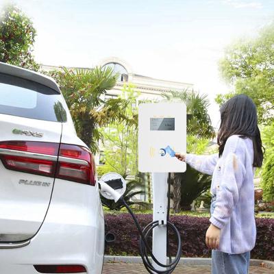 China IP54 7kW AC EV Charger 32A 220V with 4.3 Inch Full Color Touch Screen for sale