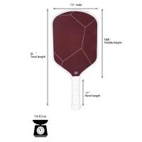 China Higooo Mixed Shape Thermoformed Unibody 100% Red Kevlar Pickleball Paddle Grip 16mm for sale