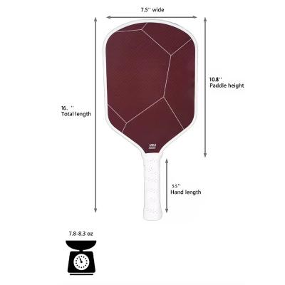 China Higooo Mixed Shape Thermoformed Unibody 100% Red Kevlar Pickleball Paddle Grip 16mm for sale