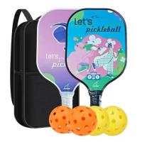 China PP Honeycomb Core Fiberglass Pickleball Paddle Set 2 Paddles 4 Balls Bag Custom for sale
