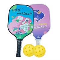 China PP Honeycomb Core Fiberglass Pickleball Paddle Set 2 Paddles 4 Balls Bag Custom for sale