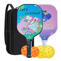 China PP Honeycomb Core Fiberglass Pickleball Paddle Set 2 Paddles 4 Balls Bag Custom for sale