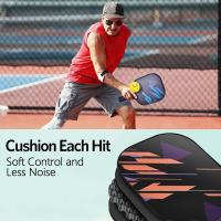 China Fiberglass Face Polypropylene Honeycomb Core Pickleball Paddle 16mm Thickness 260g Weight for sale
