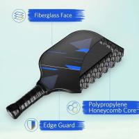 China Fiberglass Face Polypropylene Honeycomb Core Pickleball Paddle 16mm Thickness 260g Weight for sale