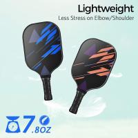 China Fiberglass Face Polypropylene Honeycomb Core Pickleball Paddle 16mm Thickness 260g Weight for sale