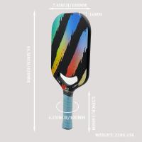 China T-700 Carbon Fiber Pickleball Paddle Colorful Stripe Design Lightweight High Strength USA Style for sale