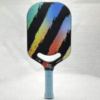 China T-700 Carbon Fiber Pickleball Paddle Colorful Stripe Design Lightweight High Strength USA Style for sale