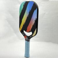 China T-700 Carbon Fiber Pickleball Paddle Colorful Stripe Design Lightweight High Strength USA Style for sale