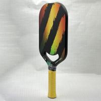 China Yellow Aerodynamic 16mm Carbon Fiber Honeycomb Core Thermoforming Frameless Pickleball Paddle for sale