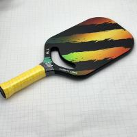 China Yellow Aerodynamic 16mm Carbon Fiber Honeycomb Core Thermoforming Frameless Pickleball Paddle for sale