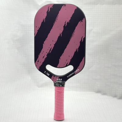 China Pink Design Aerodynamic 16mm Carbon Fiber Honeycomb Core Pickleball Paddle for sale