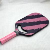 China Pink Design Aerodynamic 16mm Carbon Fiber Honeycomb Core Pickleball Paddle for sale