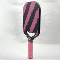 China Pink Design Aerodynamic 16mm Carbon Fiber Honeycomb Core Pickleball Paddle for sale