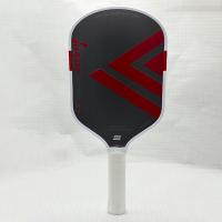 China HIGOOO Carbon Fiber Pickleball Paddle 16mm Core Red Gray Geometric Design for sale