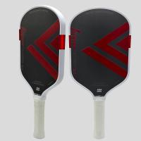 China HIGOOO Carbon Fiber Pickleball Paddle 16mm Core Red Gray Geometric Design for sale