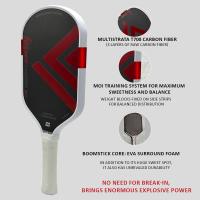 China HIGOOO Carbon Fiber Pickleball Paddle 16mm Core Red Gray Geometric Design for sale
