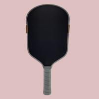 China HIGOOO Custom Carbon Fiber Pickleball Paddle 14mm 16mm Electroplated Shiny Edge Elongated Design for sale