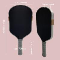 China HIGOOO Custom Carbon Fiber Pickleball Paddle 14mm 16mm Electroplated Shiny Edge Elongated Design for sale