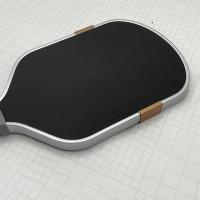 China HIGOOO Custom Carbon Fiber Pickleball Paddle 14mm 16mm Electroplated Shiny Edge Elongated Design for sale