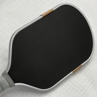 China HIGOOO Custom Carbon Fiber Pickleball Paddle 14mm 16mm Electroplated Shiny Edge Elongated Design for sale