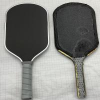 China HIGOOO Custom Pickleball Paddle 14mm 16mm Electroplated Shiny Edge Metal Carbon Fiber Construction for sale