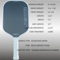 China HONOLULU J6CR Pickleball Paddle 16mm CFC Carbon Fiber PowerFlex Technology USAPA Approved for sale