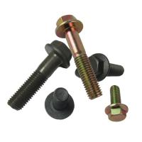 China DIN6921 Serrated Hex Flange Bolts M16 Class 12.9 Yellow Zinc Plated for sale