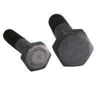 China Type 3 Structural Black Color Heavy Hex Bolts  C1045 Material for sale