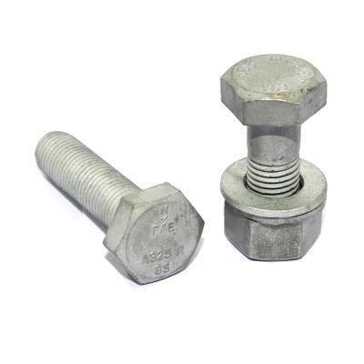 China A563  UNC A325 Stainless Hex Head Bolts Black Oxide surface for sale