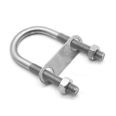 China Carbon Steel Grade 8.8 M16 Zinc Plated Pipe Bracket U Bolt Full Thread for sale
