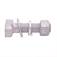 China Grade 8.8 M16 SAE GRADE 5 1/2 Inch full threaded  T Head Bolt Zinc Plated for sale