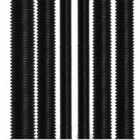 China SAE J429 3M Grade 2 Threaded Rod Black Finish M6 for sale