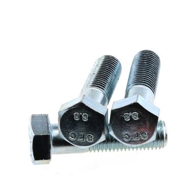 China SAE J429 Grade 2 Galvanized Hex Cap Screw Partially Threaded for sale