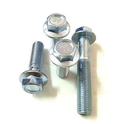 China M12 UNC DIN6921 Serrated Flange Bolt Galvanized Class 8.8 for sale