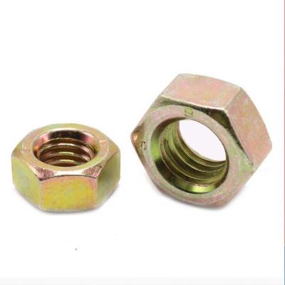 China Yellow Zinc Hex Nuts Coarse Thread Grade 8 5/8