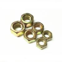 China DIN 4035 M8 Grade 4 Yellow Zinc Hex Jam Nuts ISO4035 for sale