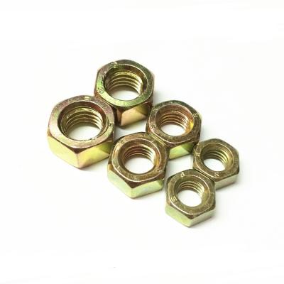 China DIN 4035 M8 Grade 4 Yellow Zinc Hex Jam Nuts ISO4035 for sale