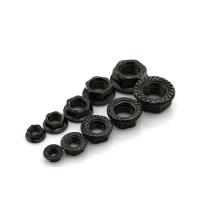 China DIN6923 Serrated Flange Nut Black M14 Hex Grade 8 Flange Nut for sale