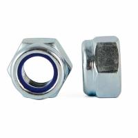 China M16 DIN6924 Nylon Lock Nuts Galvanized Grade 8 Steel Insert Lock Nut for sale