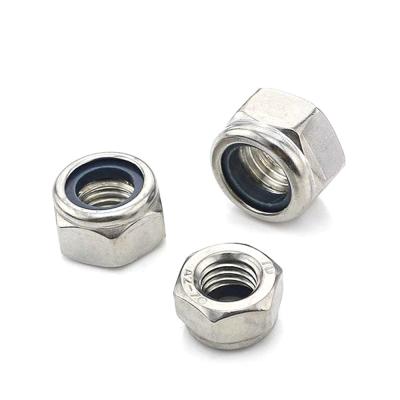 China M10 ISO Nylon Lock Nuts 316 A4-70 304 Stainless Steel Lock Nuts for sale