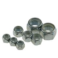 China SAE J995 Grade 4 M10 Nylon Insert Lock Nuts Zinc Coated for sale