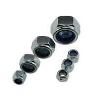 China SAE J995 Grade 4 M10 Nylon Insert Lock Nuts Zinc Coated for sale