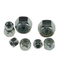 China SAE J995 Grade 4 M10 Nylon Insert Lock Nuts Zinc Coated for sale